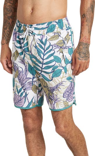 Sovereign Code Joyride Tropical Print Drawstring Swim Trunks ...
