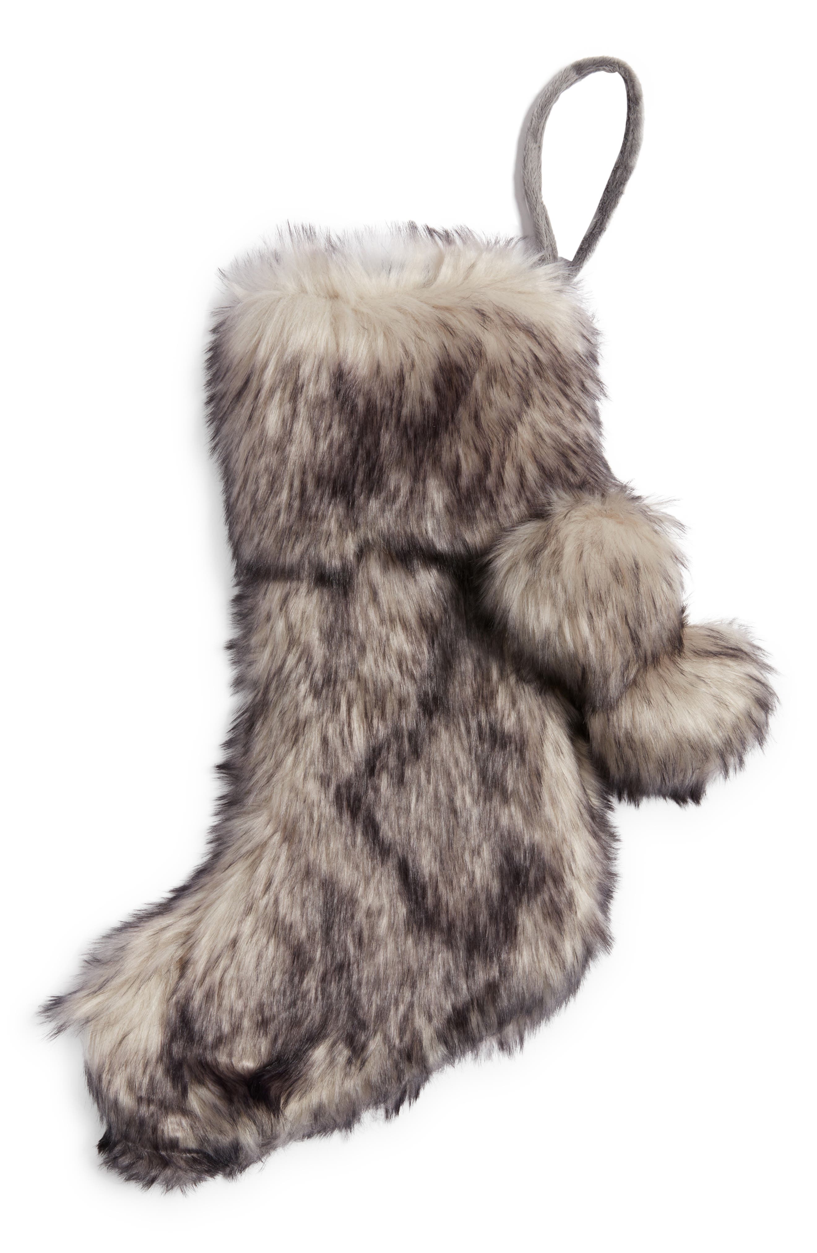 Nordstrom Serene Faux Fur Christmas Stocking | Nordstromrack