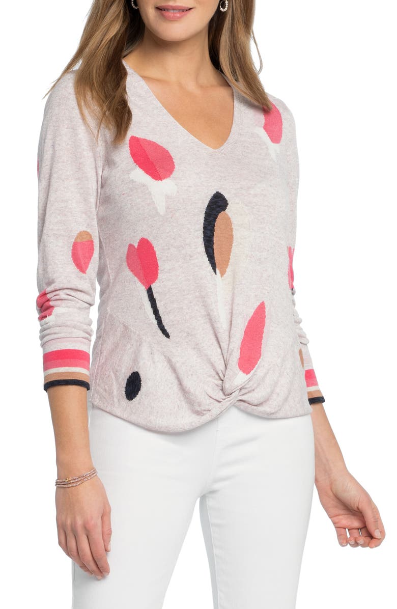 NIC+ZOE Rose Garden Twist Linen Blend Sweater | Nordstromrack