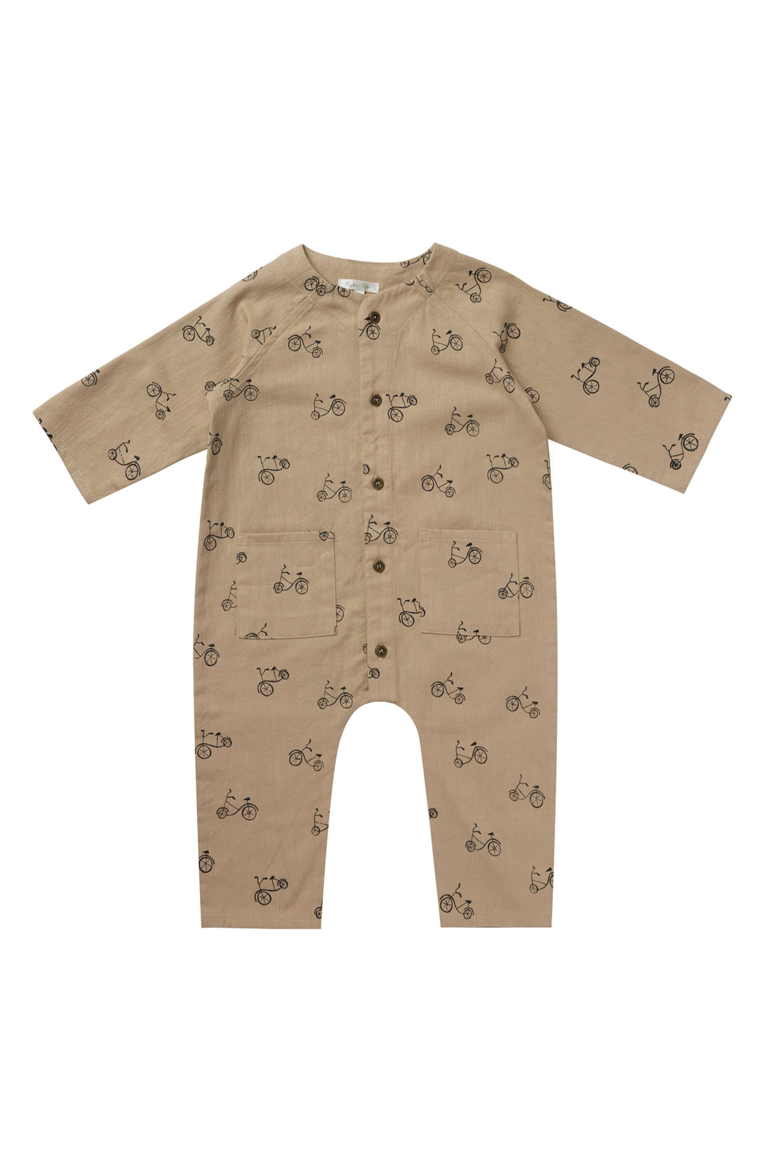 Rylee + Cru Roman Bikes Cotton Twill Romper | Nordstromrack