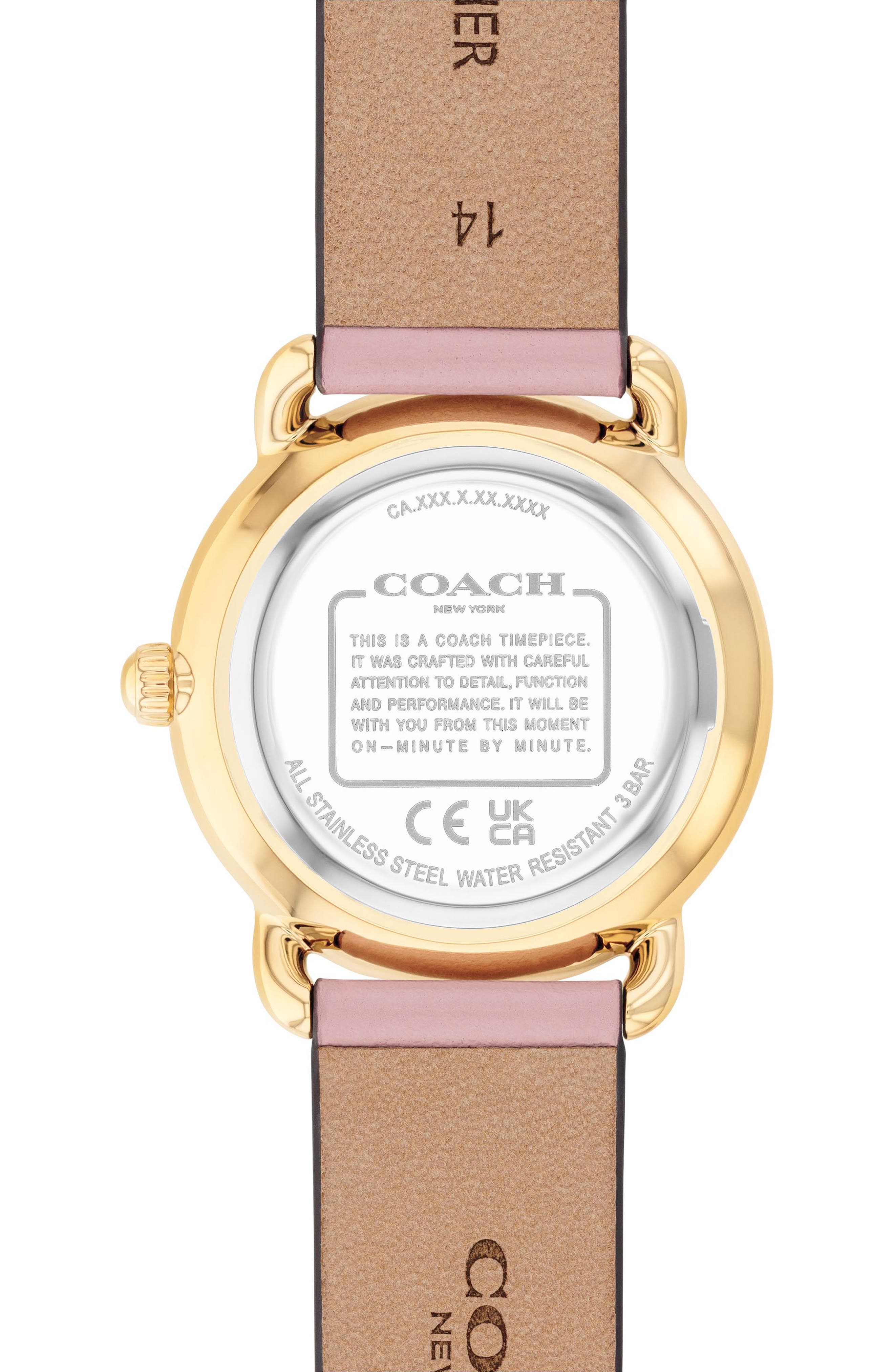COACH Elliot Leather Strap Watch & Bracelet Set, 28mm | Nordstrom