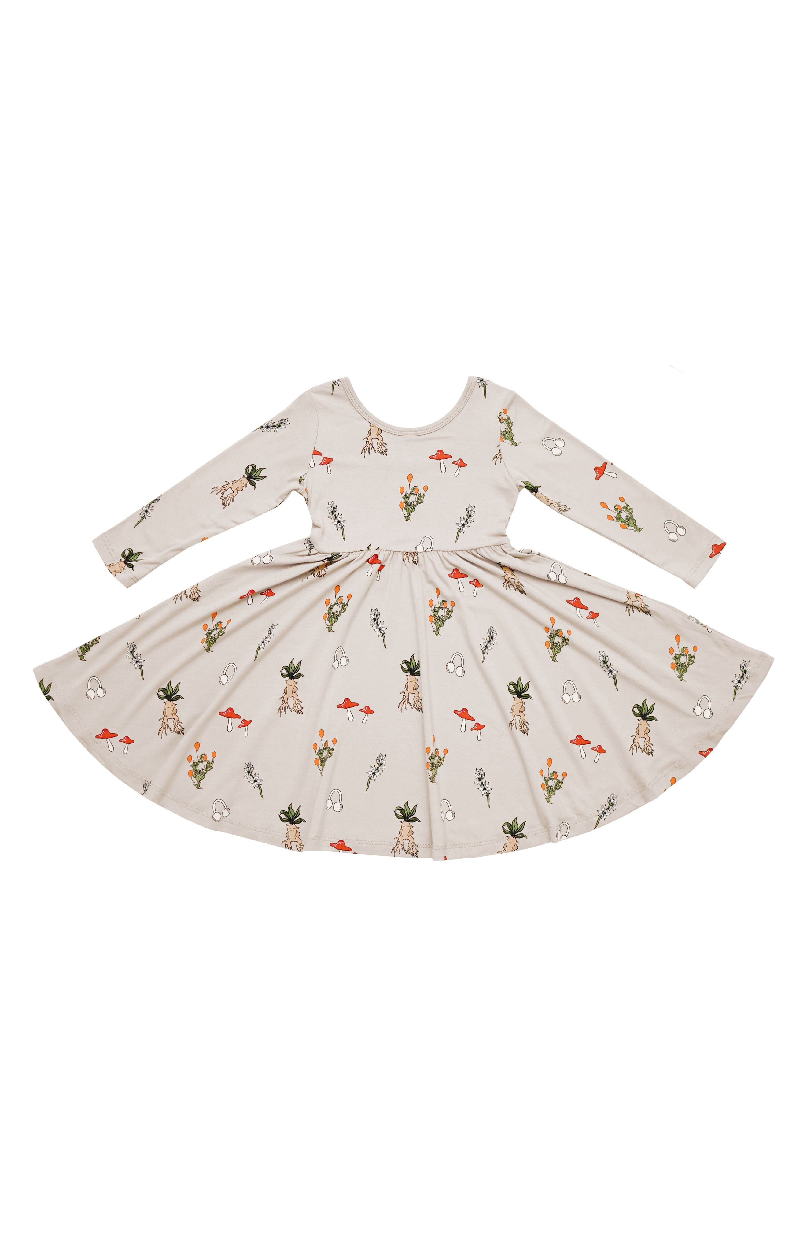 Kyte BABY Kids' Herbology Long Sleeve Dress | Nordstromrack