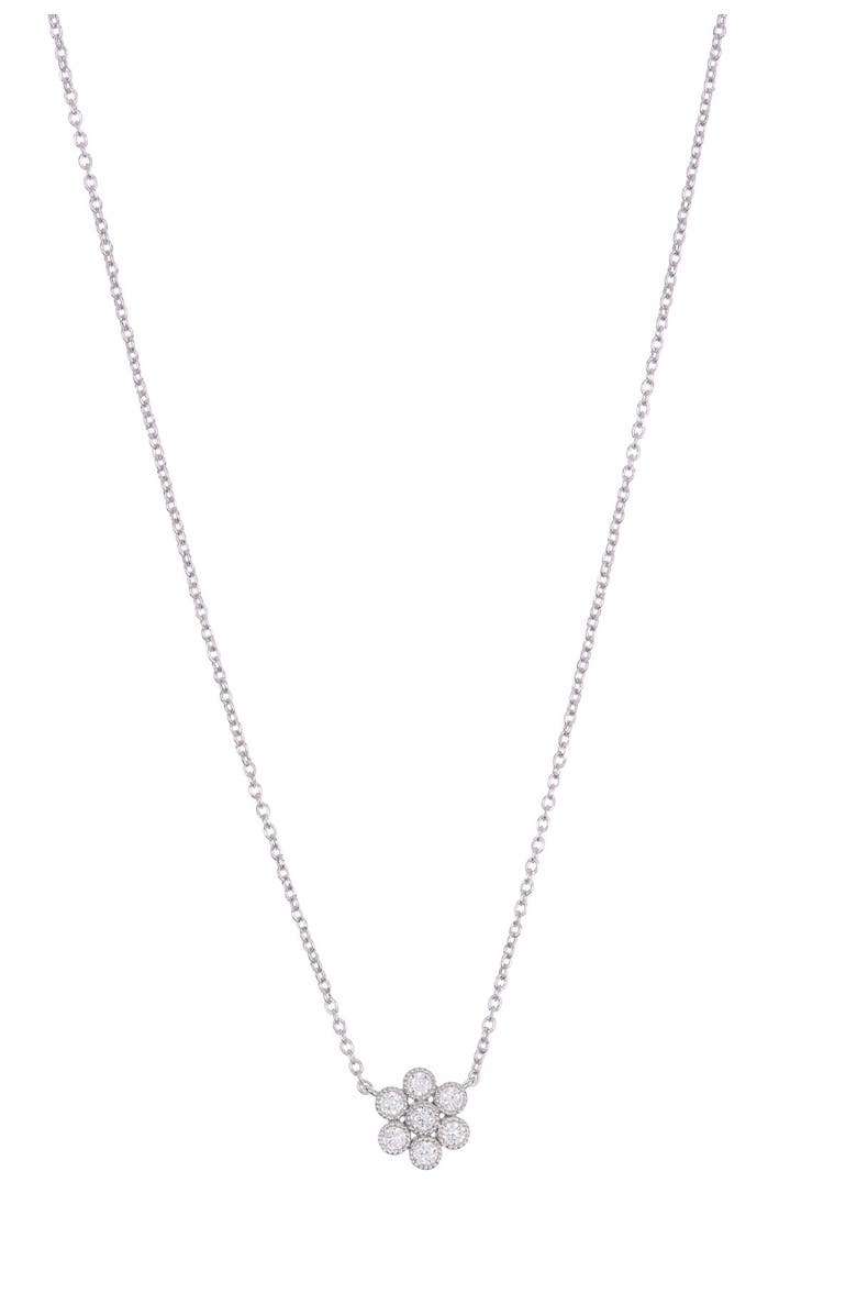 Bony Levy 18K White Gold Mila Diamond Flower Pendant Necklace - 0.07 ...
