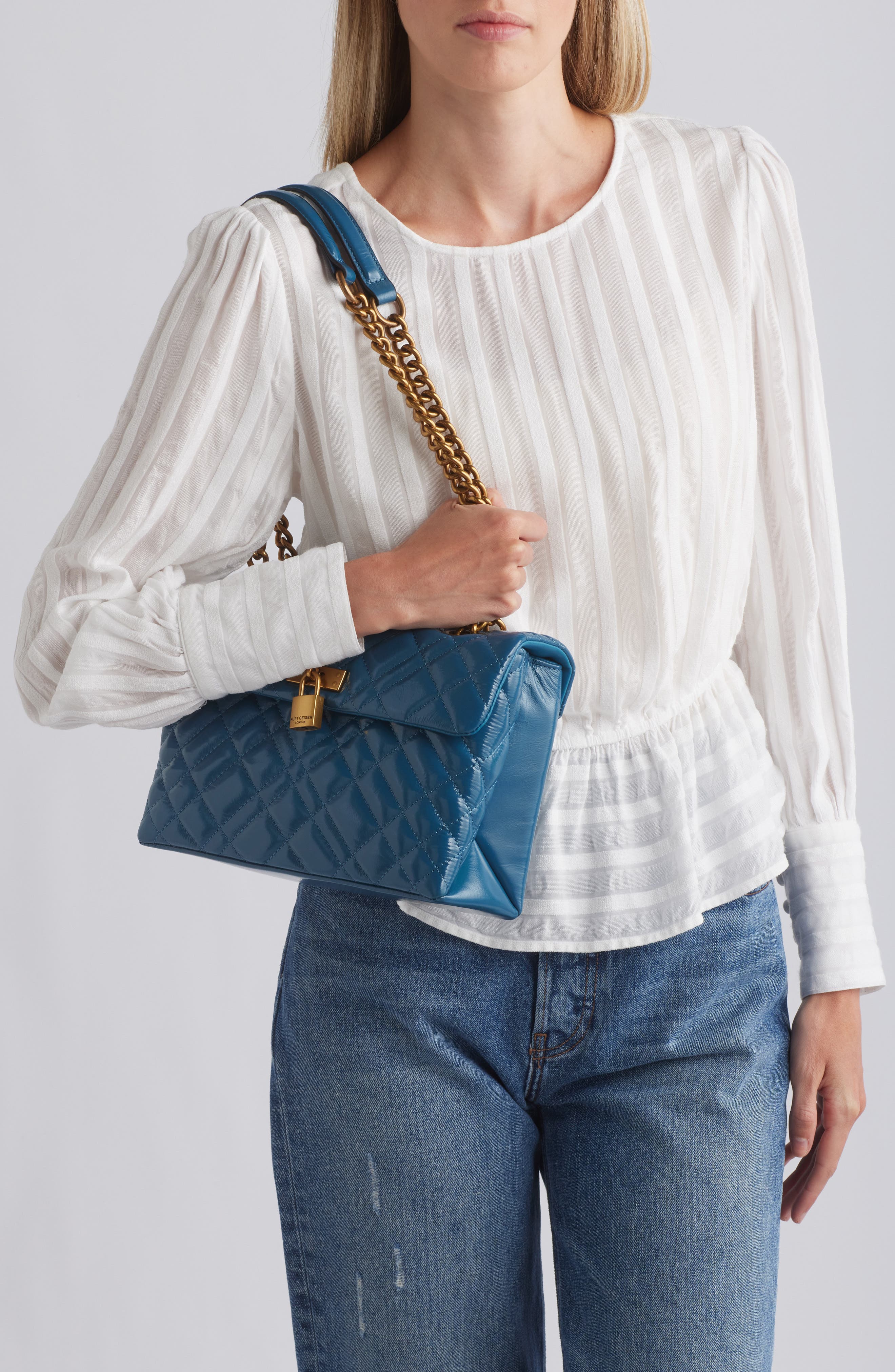 Kurt Geiger London Brixton Lock Quilted Shoulder Bag | Nordstromrack