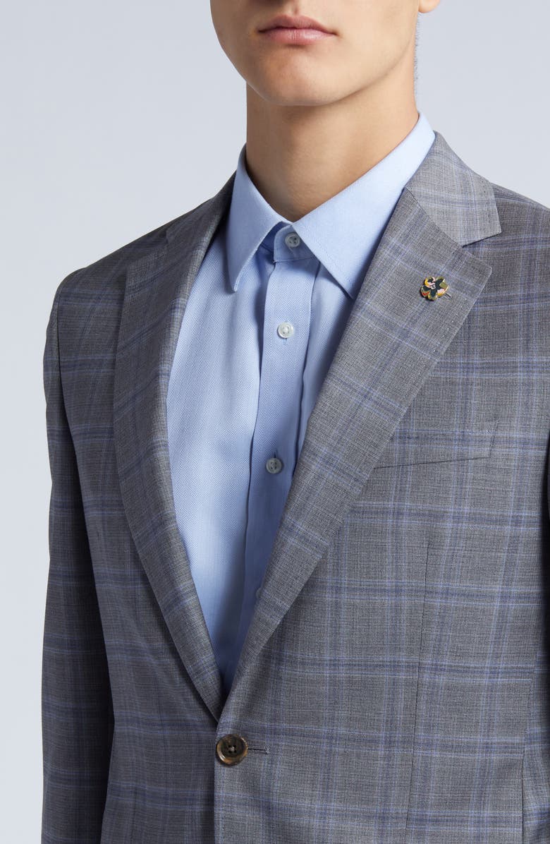 Ted Baker London Jay Slim Fit Windowpane Check Wool Suit | Nordstromrack