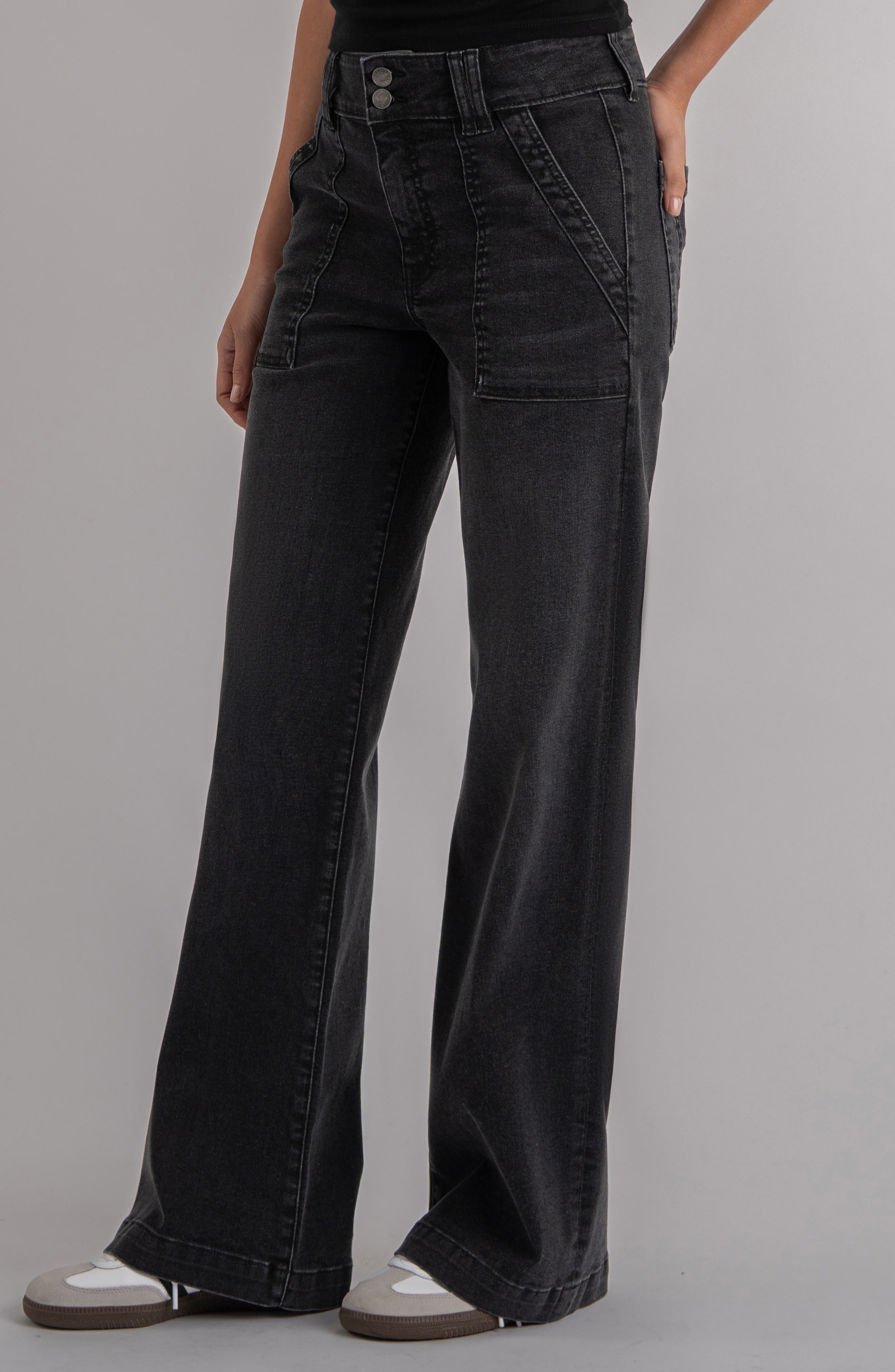 KUT from the Kloth Jodi High Waist Straight Leg Utility Jeans | Nordstrom