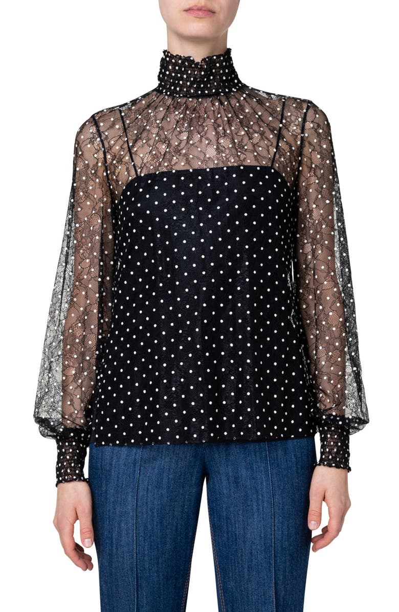 Akris punto Polka Dot Lace Blouse | Nordstromrack