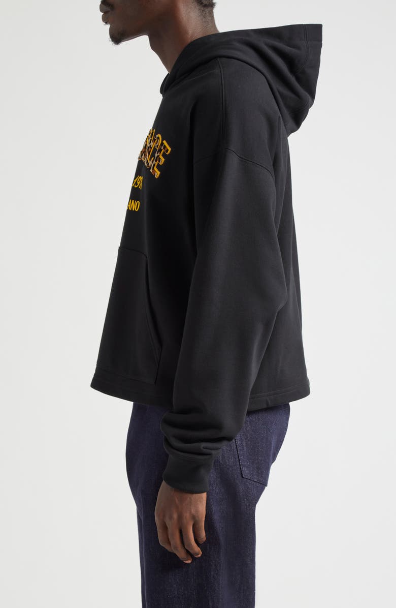 Versace Leopard Spot Logo Cotton Hoodie | Nordstromrack