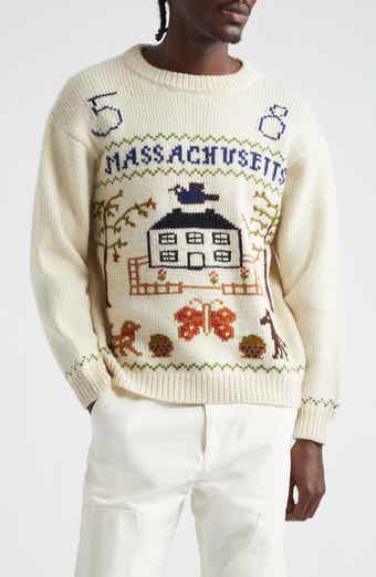 Bode Slugger Crystal Embellished Merino Wool Cardigan Bode Slugger Crystal Embellished Merino Wool Cardigan