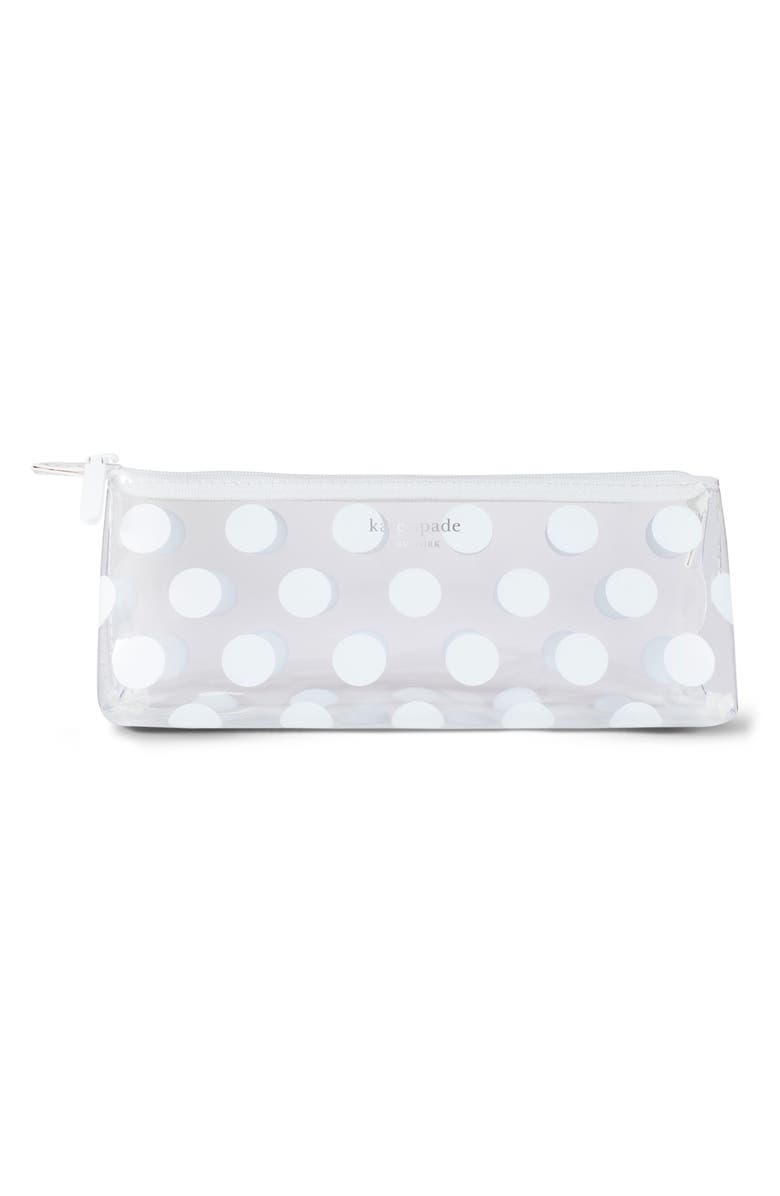 Kate Spade New York vinyl white dot pencil case 6-piece set | Nordstromrack