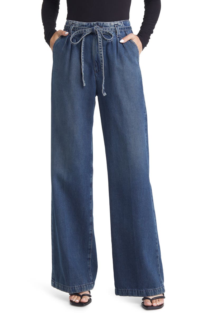 AG Deven High Waist Drawstring Wide Leg Nonstretch Jeans | Nordstromrack