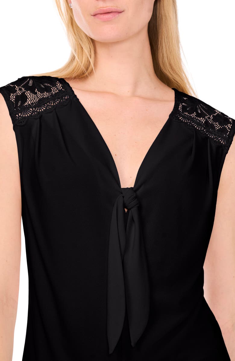 CeCe V-Neck Tie Front Sleeveless Top | Nordstromrack