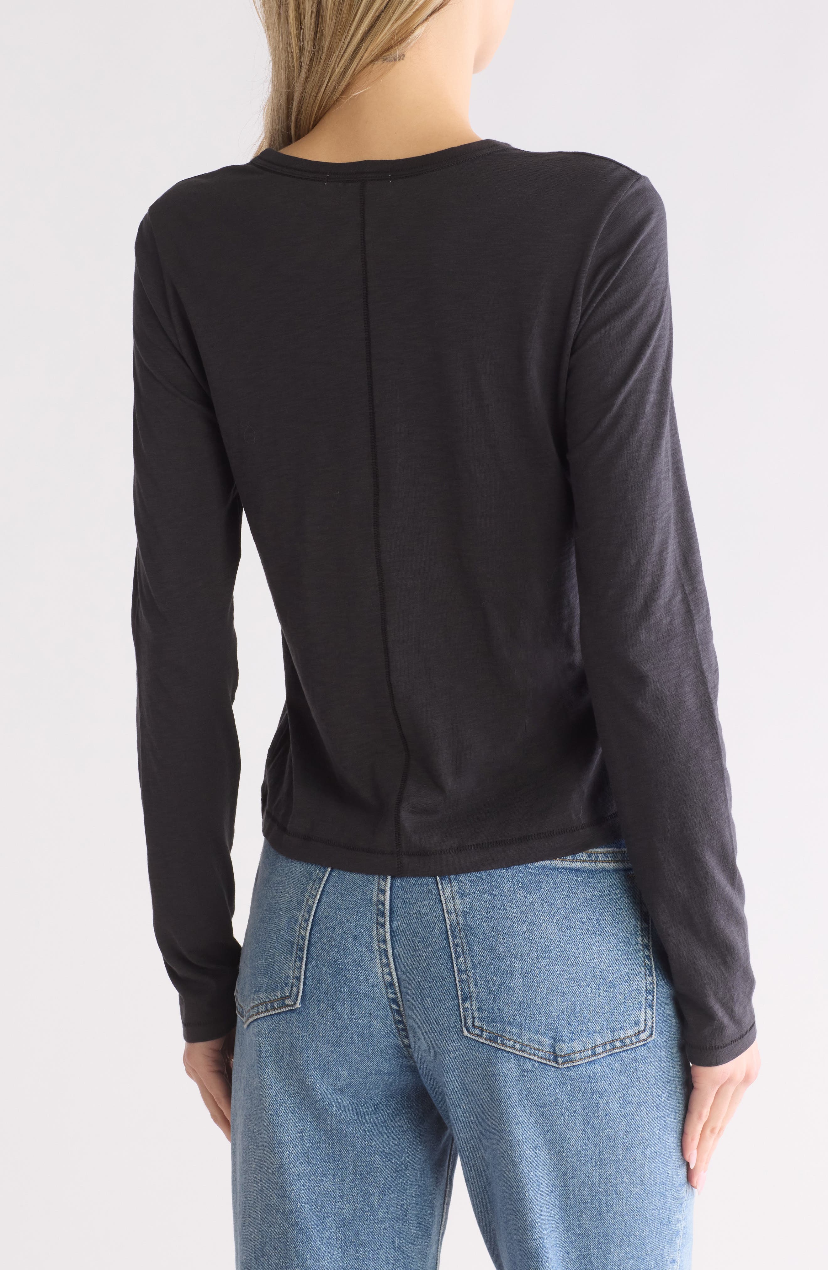 rag & bone Long Sleeve Slub Knit Top | Nordstromrack