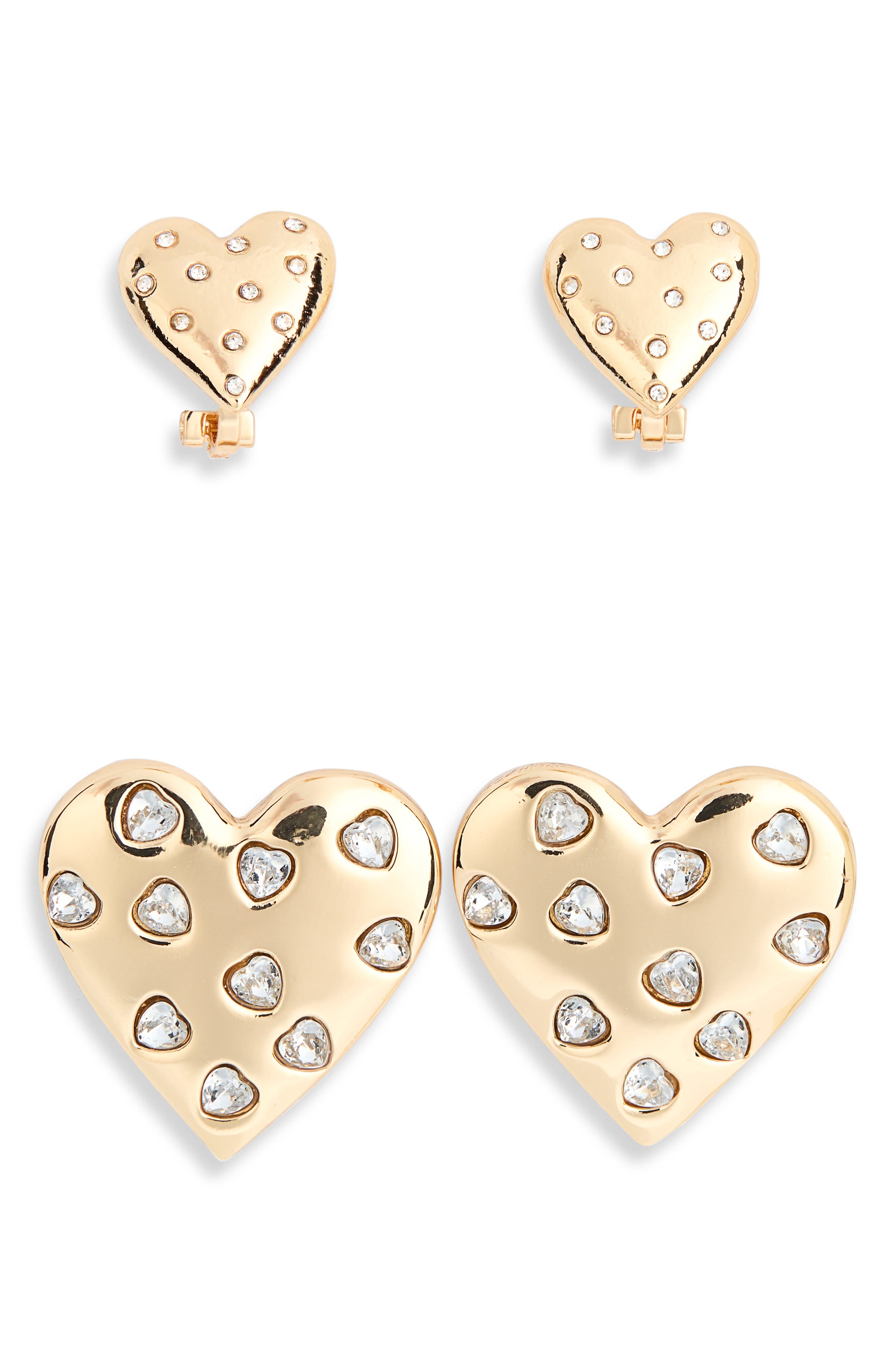 BaubleBar Set of 2 Match with Mama Heart Stud Earrings | Nordstromrack