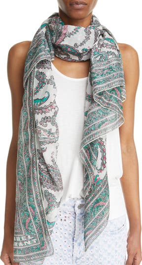 Isabel Marant Shaina Paisley Cotton & Silk Scarf | Nordstrom