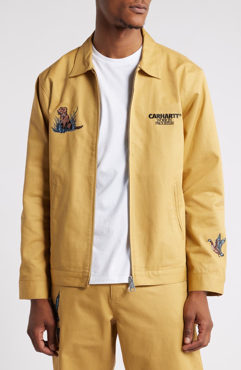Carhartt Work In Progress Ducks Embroidered Cotton Twill Chore Jacket ...