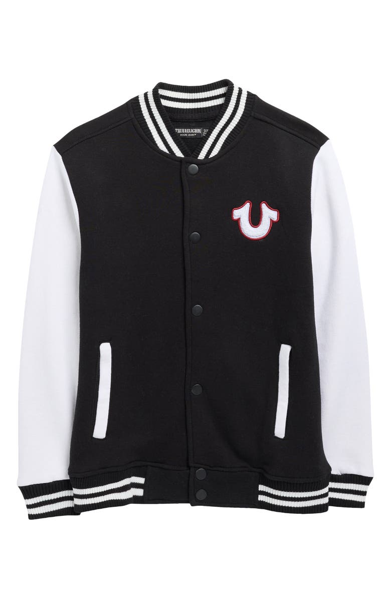 True Religion Kids' Snap Front Varsity Jacket | Nordstromrack