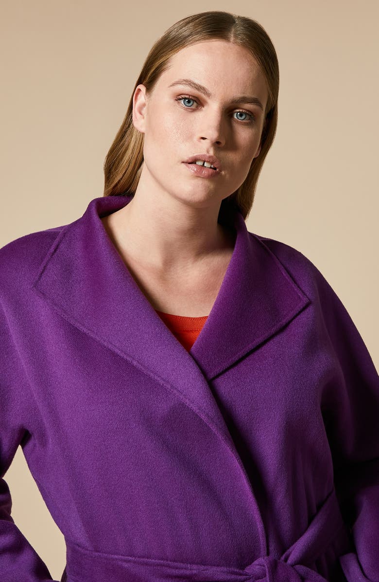 Marina Rinaldi Belted Wool Blend Coat | Nordstrom