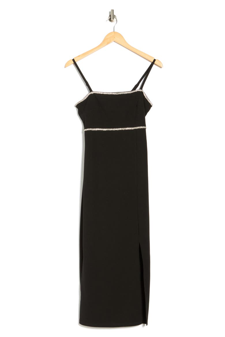 Rhinestone Trim Empire Waist Midi Dress (Women) | Nordstromrack