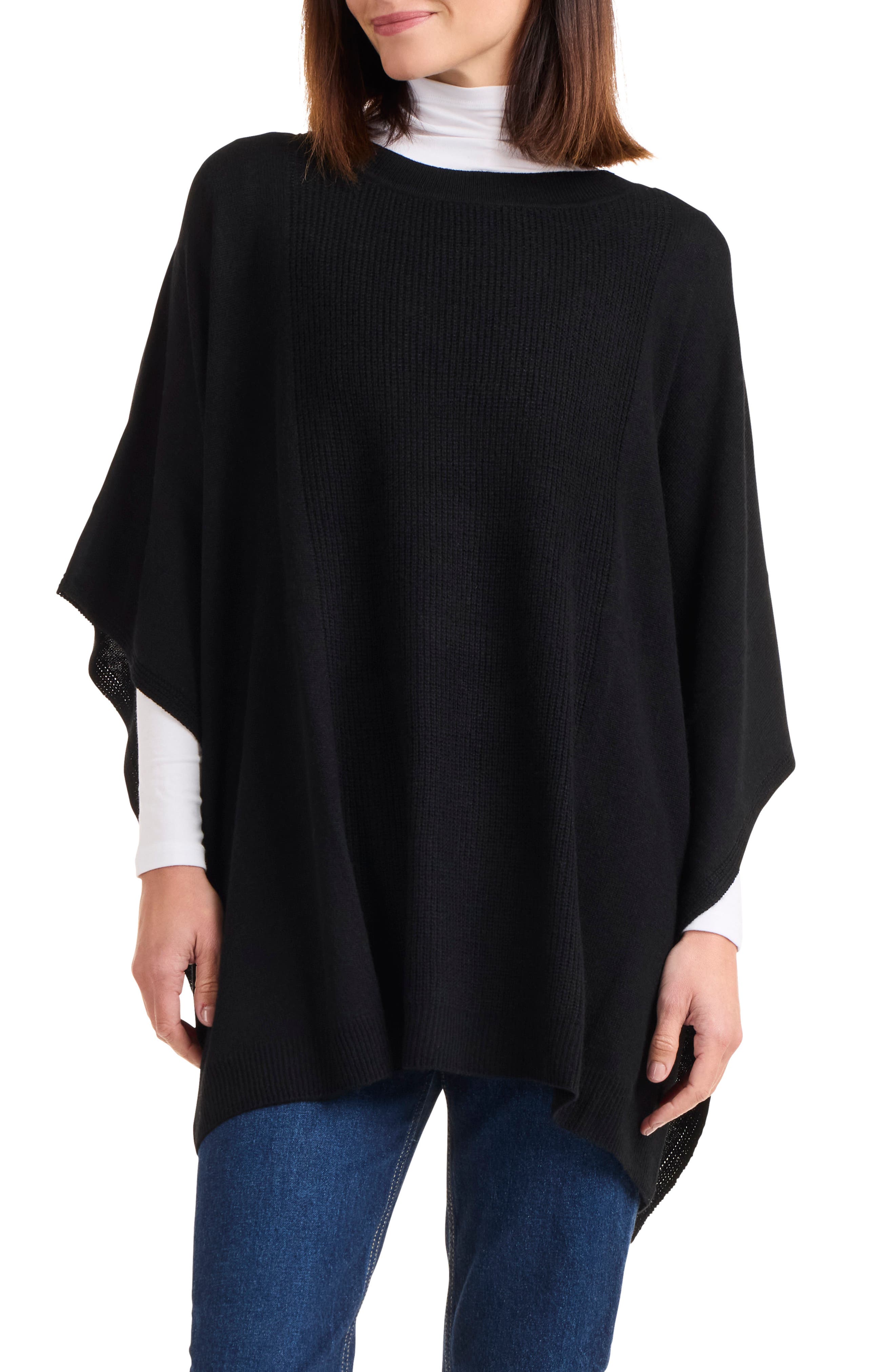 Bruno Magli Boat Neck Wool & Cashmere Poncho | Nordstromrack