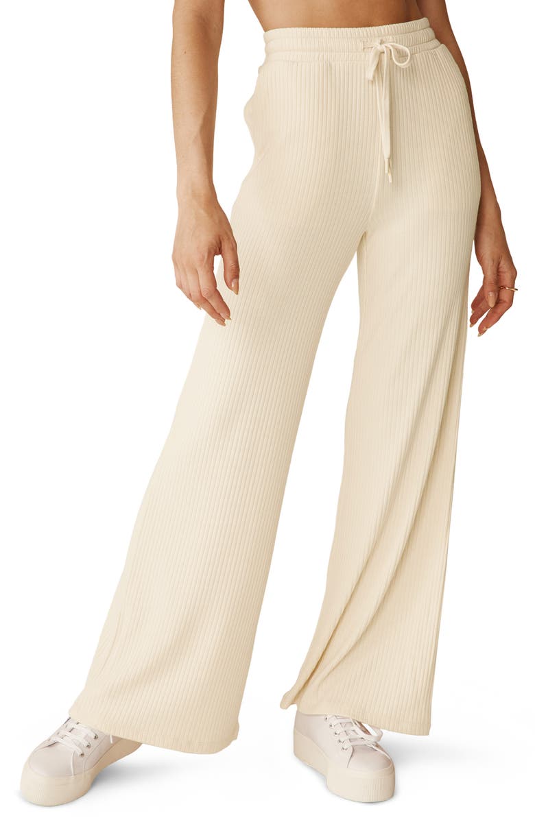 Beyond Yoga Well Traveled Rib Wide Leg Drawstring Pants | Nordstromrack
