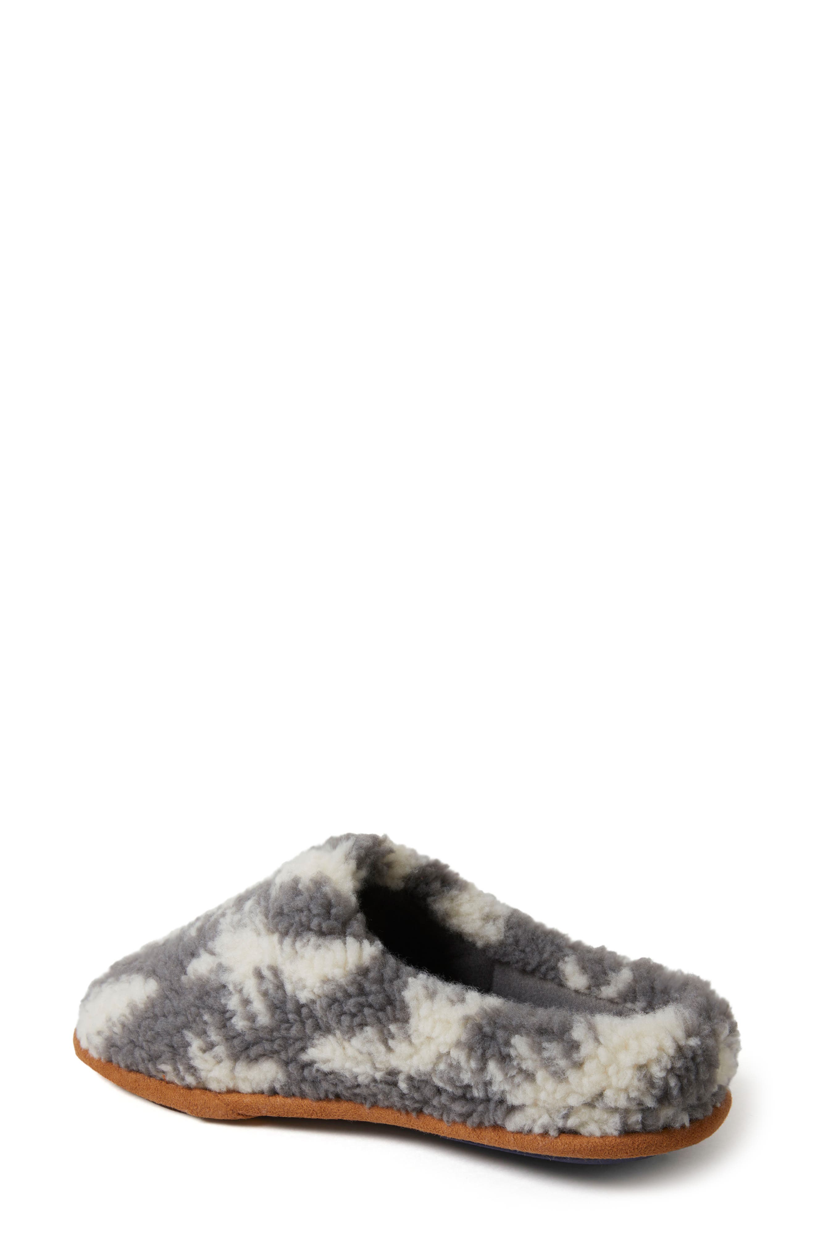 DEARFOAMS Teddy-Textured Tree Print Scuff Slipper (Women) | Nordstromrack