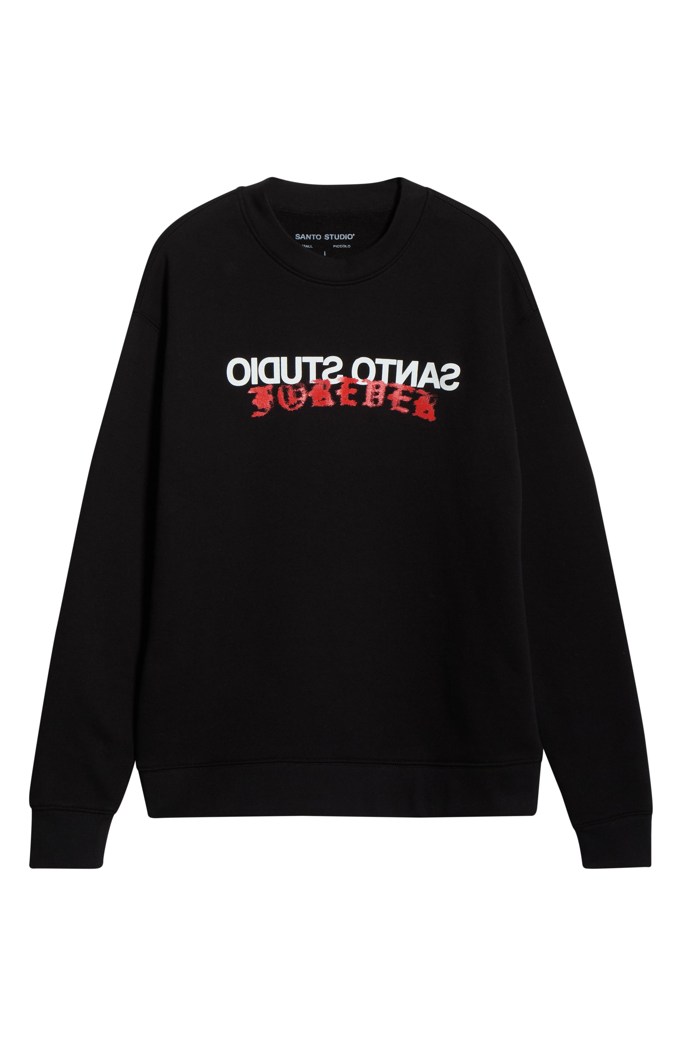SANTO STUDIO Forever Logo Cotton Fleece Crewneck Sweatshirt | Nordstromrack