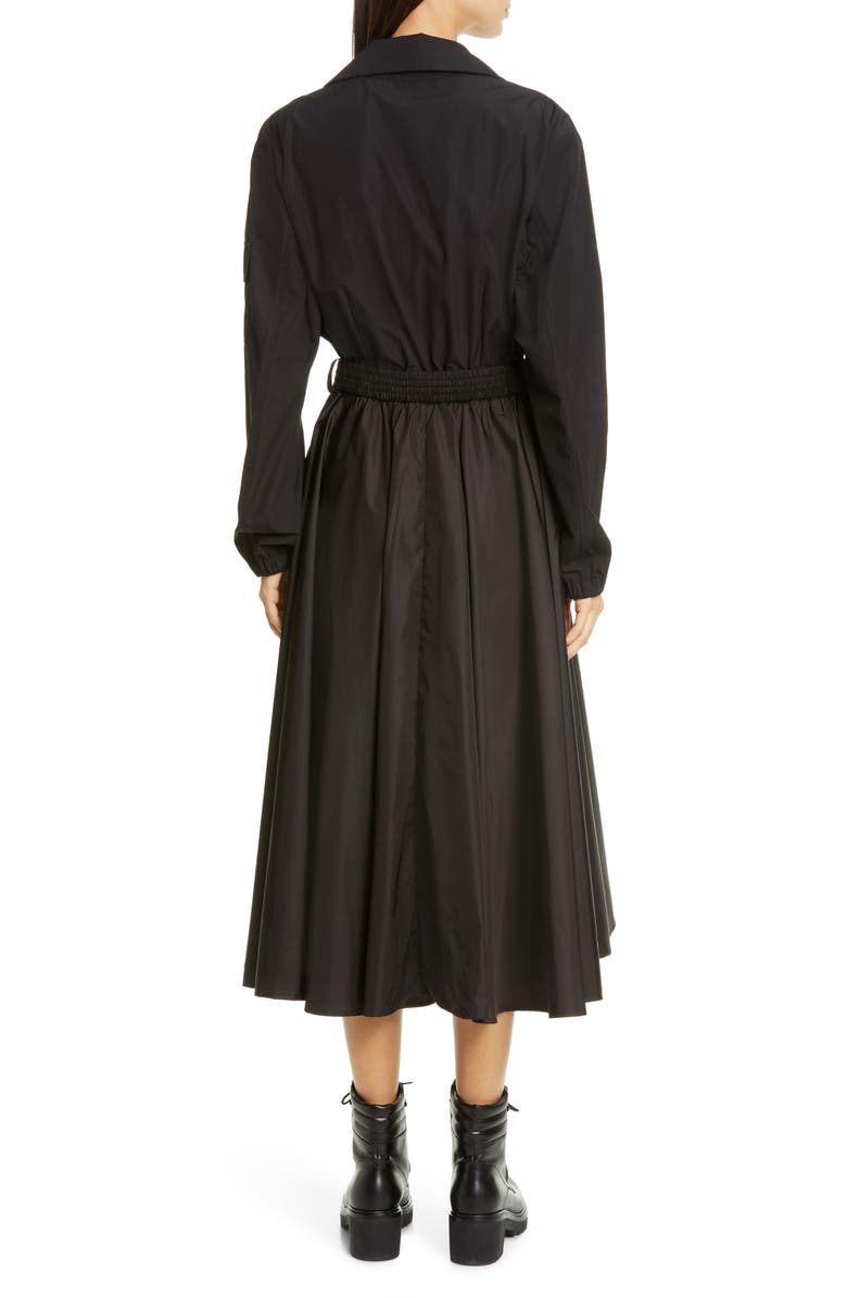 Moncler Mixed Media Long Sleeve Midi Dress | Nordstrom