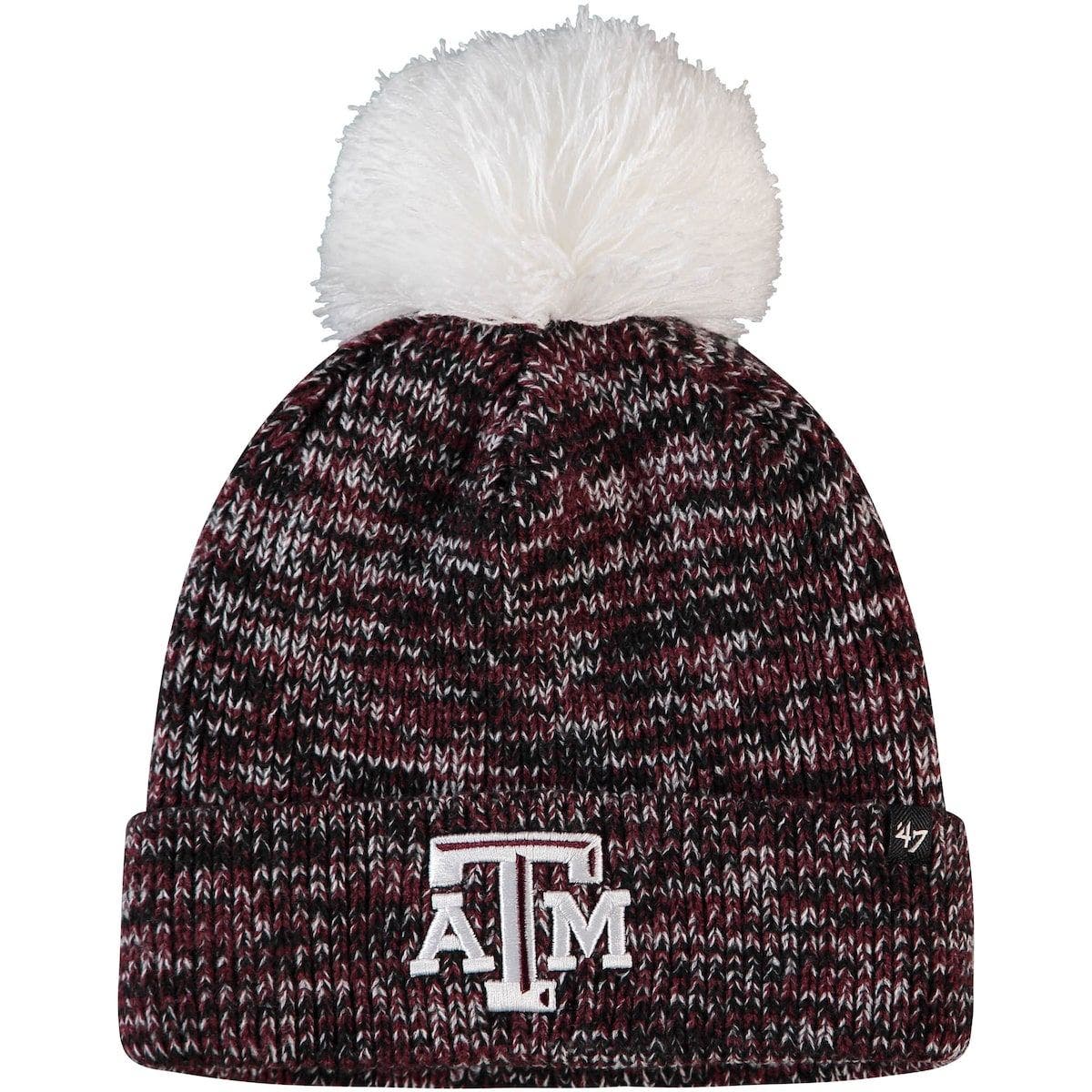 '47 Women's '47 Maroon Texas A&M Aggies Triple Cross Cuffed Knit Hat ...