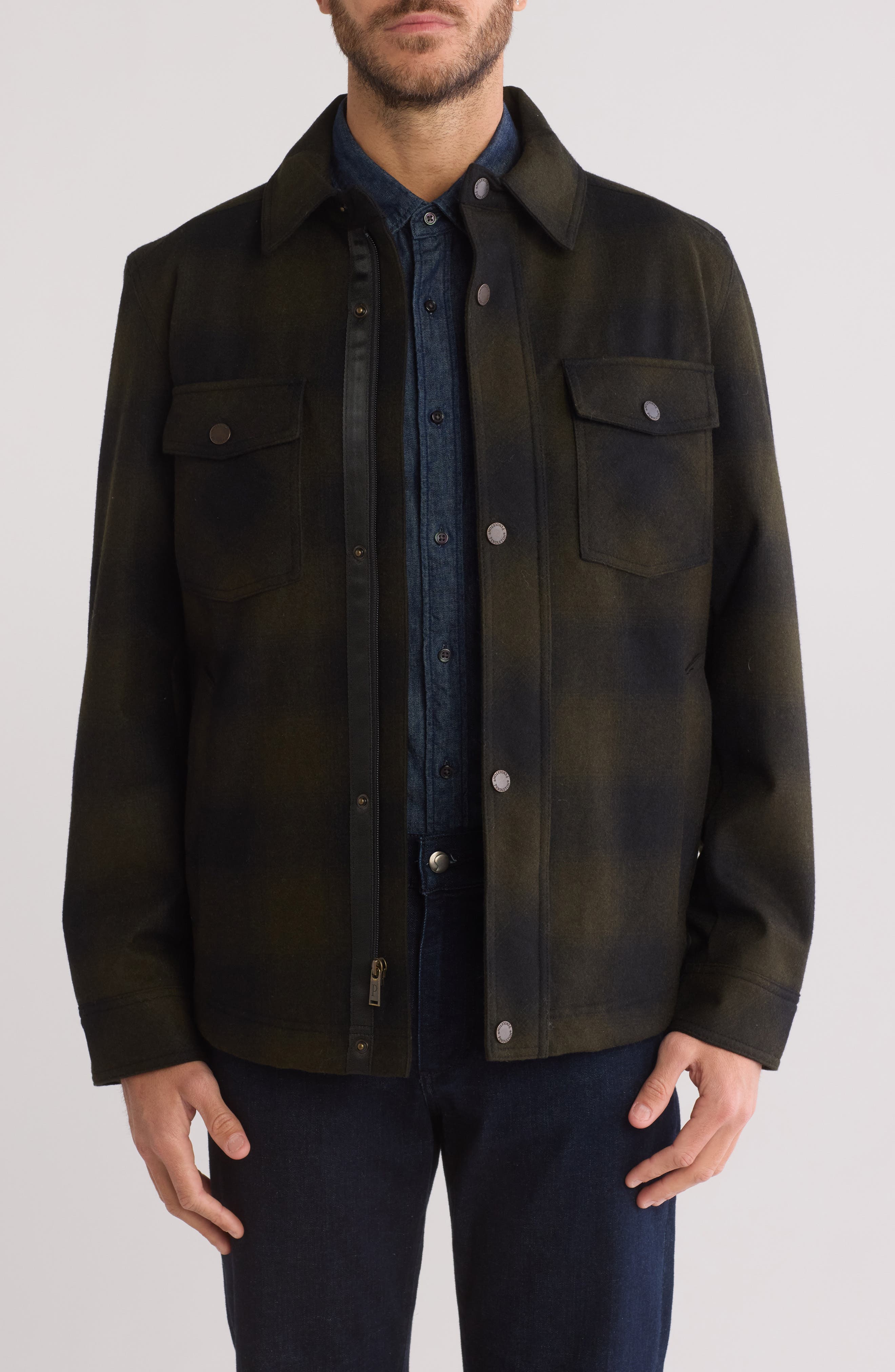 Pendleton Buffalo Check Wool Blend Shirt Jacket | Nordstromrack