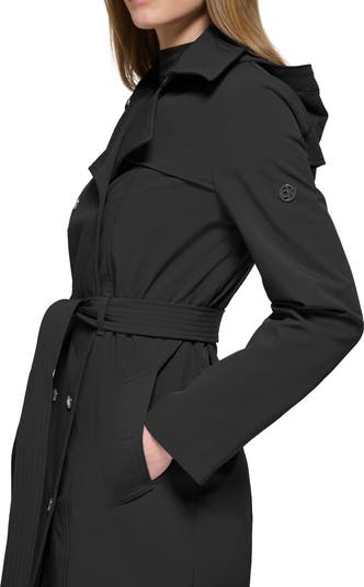 Calvin Klein Belted Softshell Hooded Trench Coat Nordstromrack