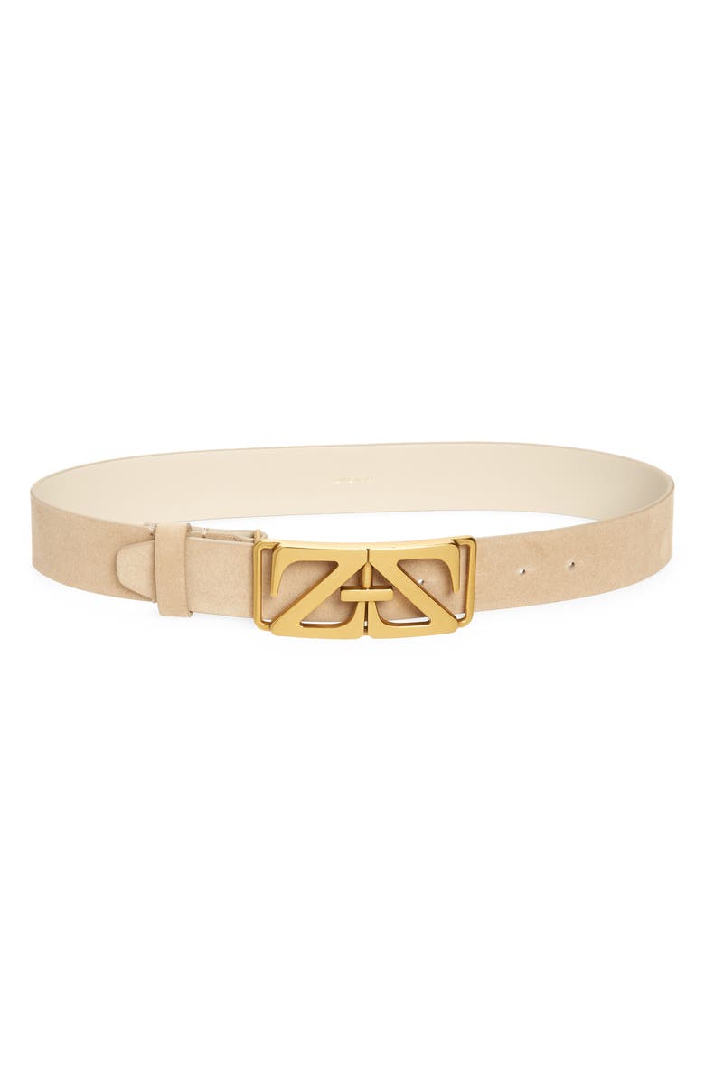 Zimmermann Monogram Buckle Suede Belt | Nordstromrack