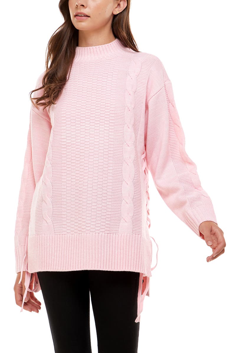 WAYF Dani Side Lace-Up Sweater | Nordstromrack