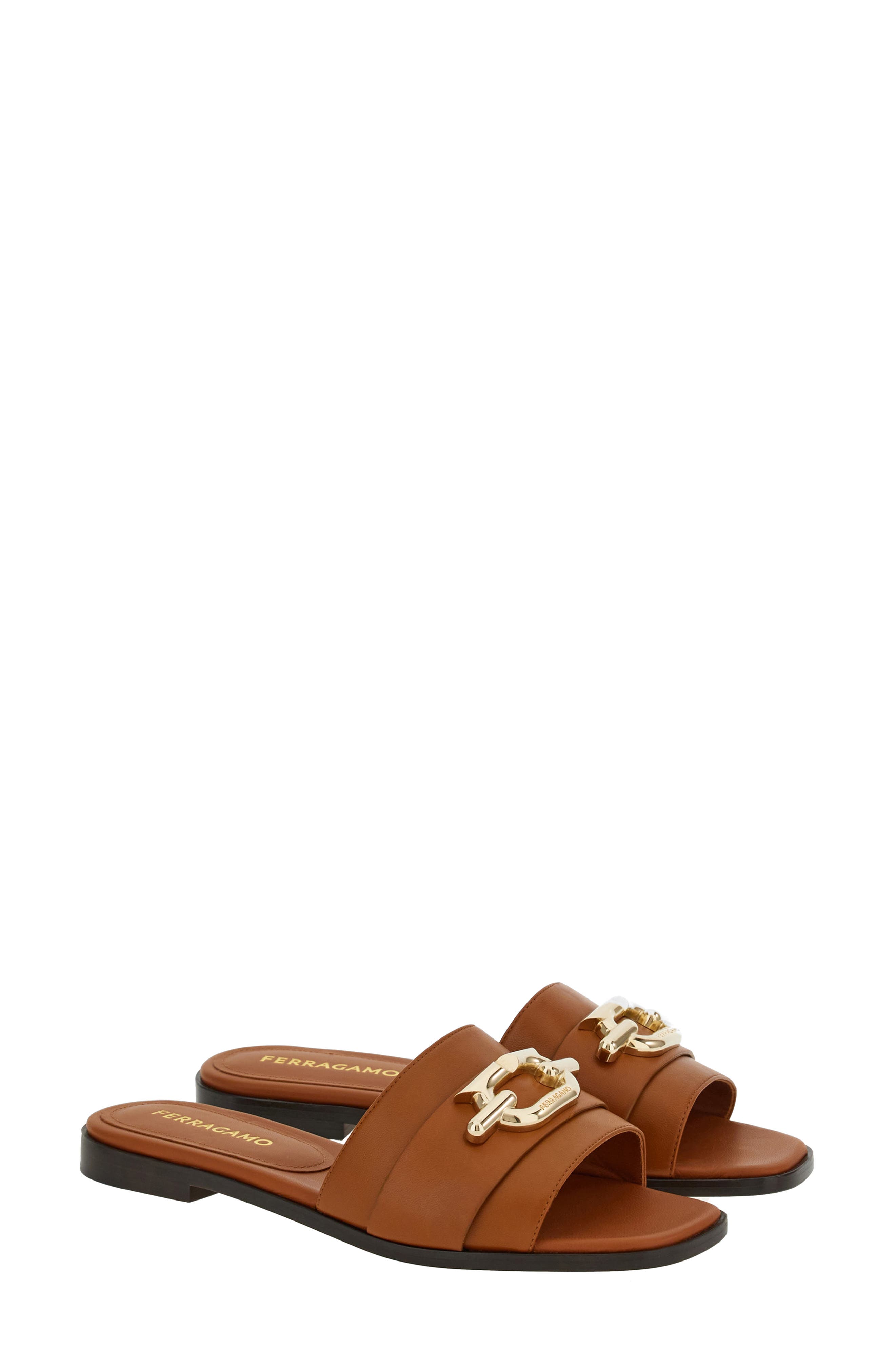 FERRAGAMO Priscilla Gancio Ellipse Slide Sandal (Women) | Nordstromrack
