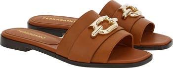 FERRAGAMO Priscilla Gancio Ellipse Slide Sandal (Women) | Nordstromrack