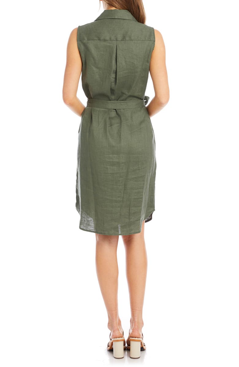 Karen Kane Sleeveless Linen Shirtdress | Nordstromrack