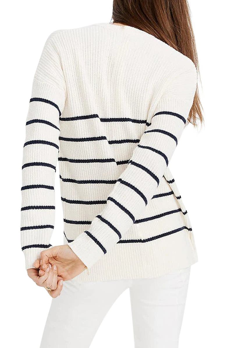 Madewell Thompson Nautical Stripe Pocket Pullover Sweater | Nordstromrack