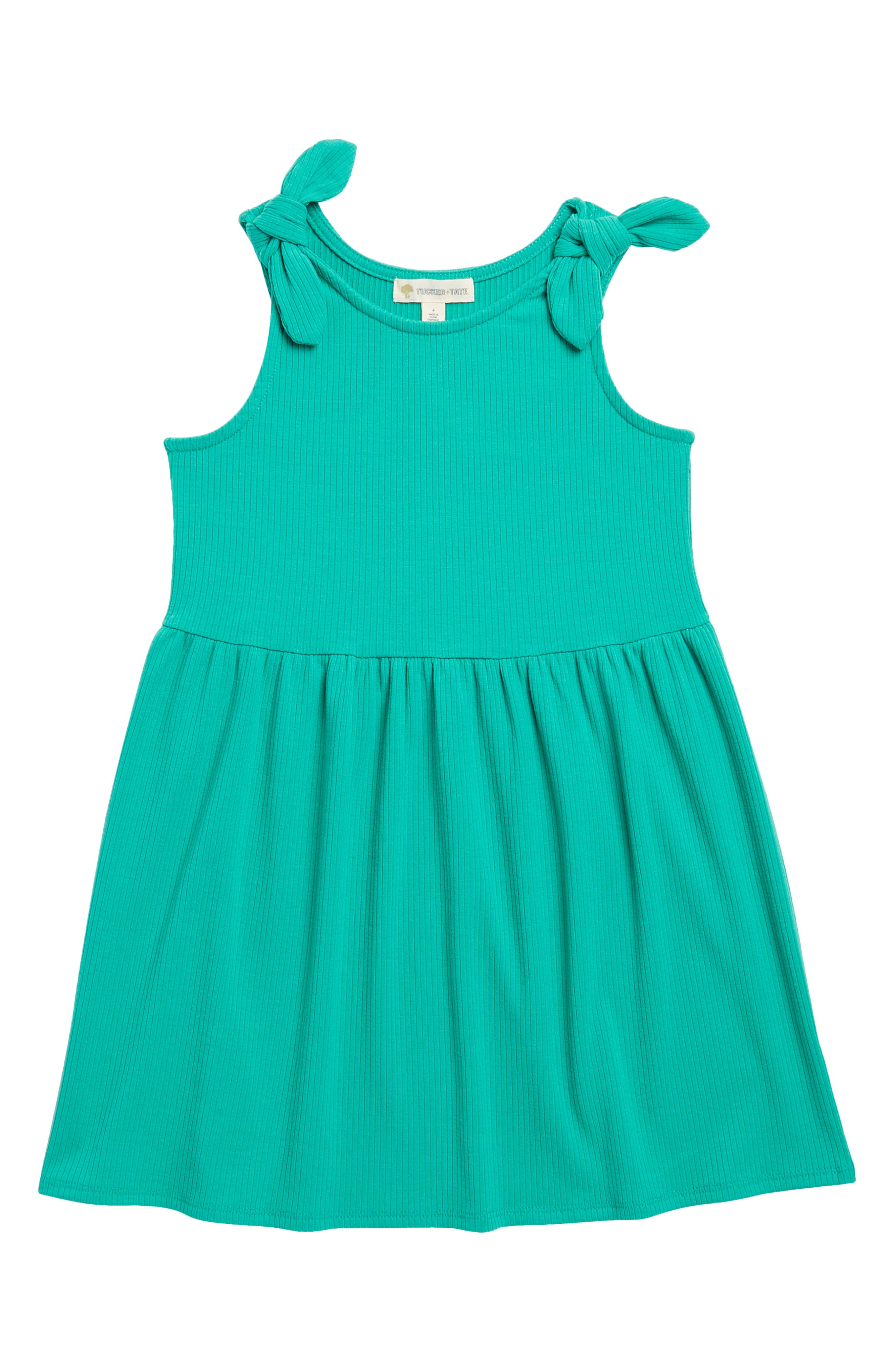 Tucker + Tate Kids' Tie Strap Sleeveless Rib Dress | Nordstromrack