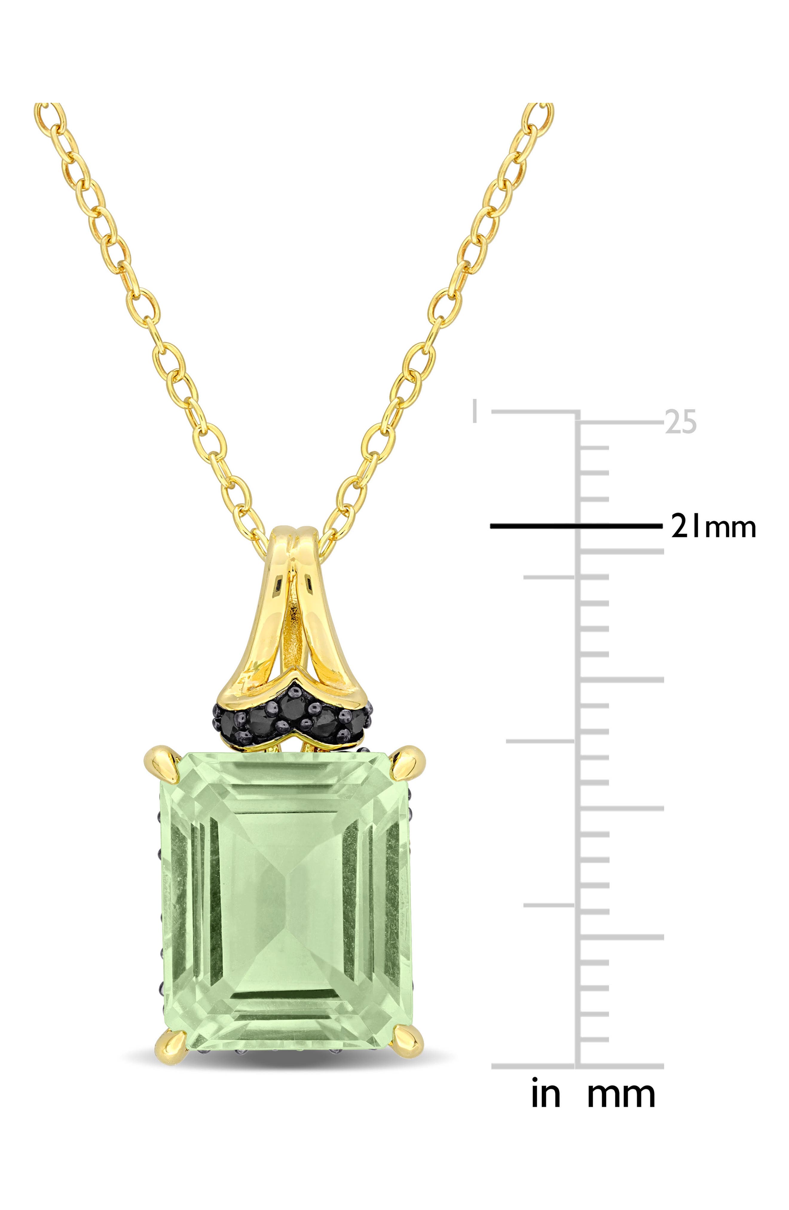 DELMAR Emerald-Cut Green Quartz Pendant Necklace | Nordstromrack