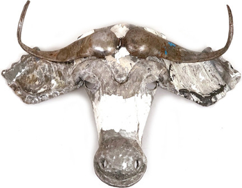 Mbare Wildebeest Animal Mask - Recycled Metal Wall Art | Nordstrom