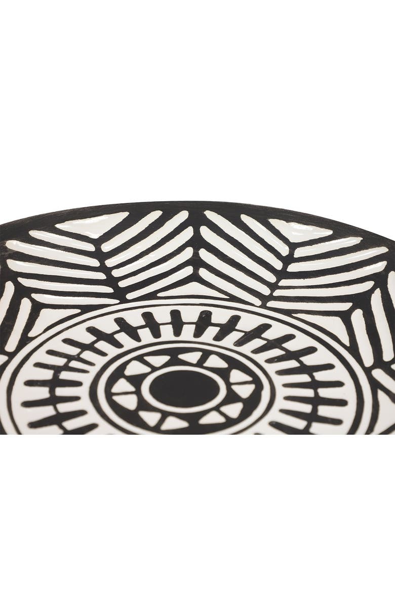 GINGER BIRCH STUDIO Large Round Black & White Ceramic Decorative Wall ...