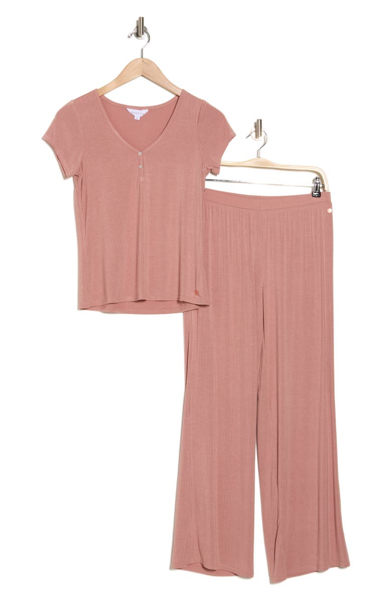 Danskin Drop Needle Jersey Top & Pants Pajamas | Nordstromrack