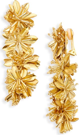 Oscar de la Renta Fireworks Tassel Clip-On Earrings | Nordstrom