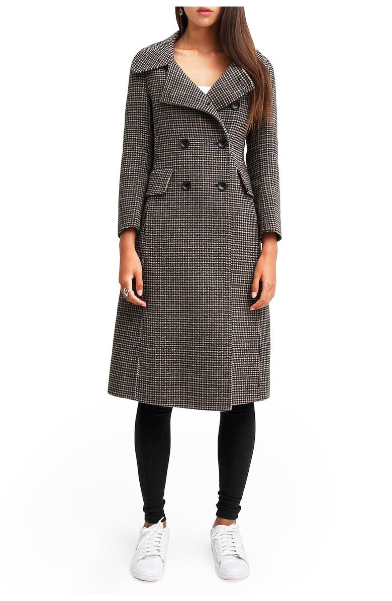 Belle & Bloom Save My Love Check Print Wool Coat | Nordstromrack
