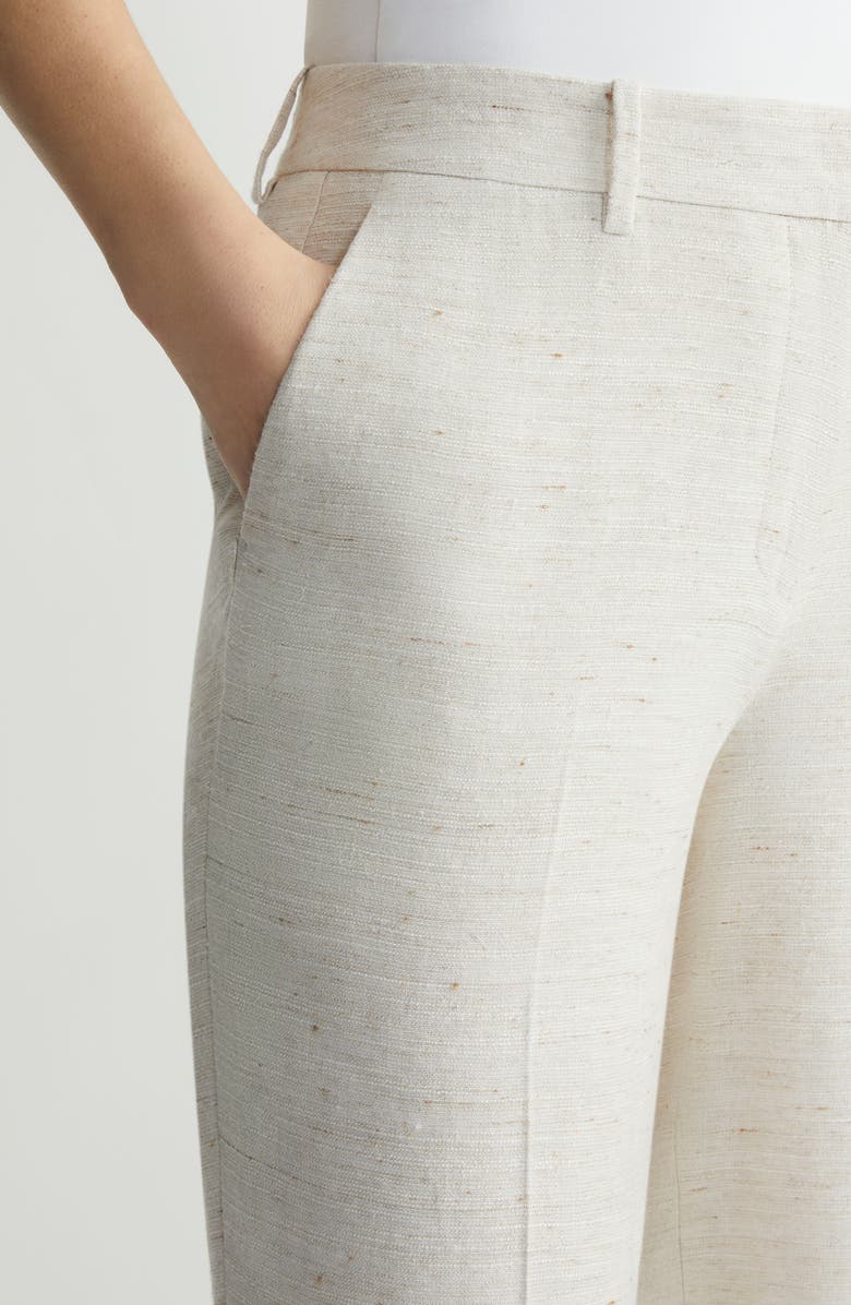 Lafayette 148 New York Gates Linen Blend Reed Cloth Straight Leg Pants ...