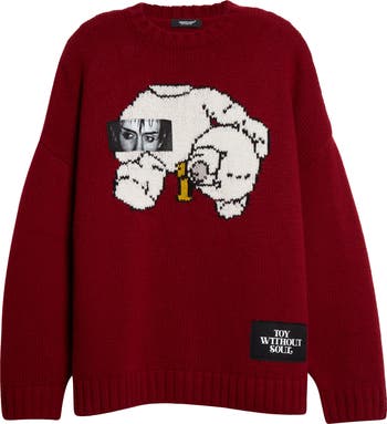 Undercover Toy Without Soul Intarsia Graphic Crewneck Sweater ...