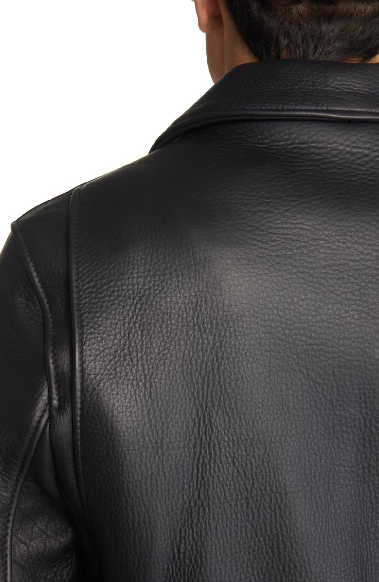 Schott NYC Wool Lined Bison Leather Car Coat | Nordstrom