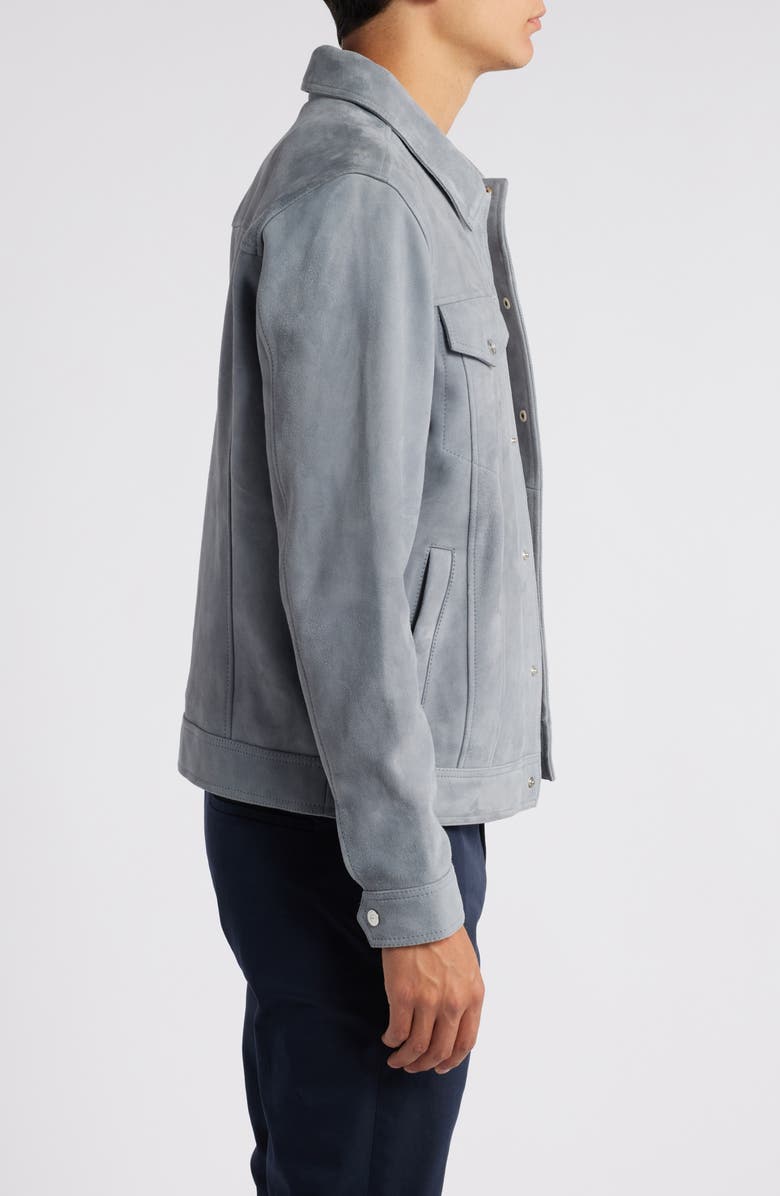 Reiss Eden Leather Shirt Jacket | Nordstromrack