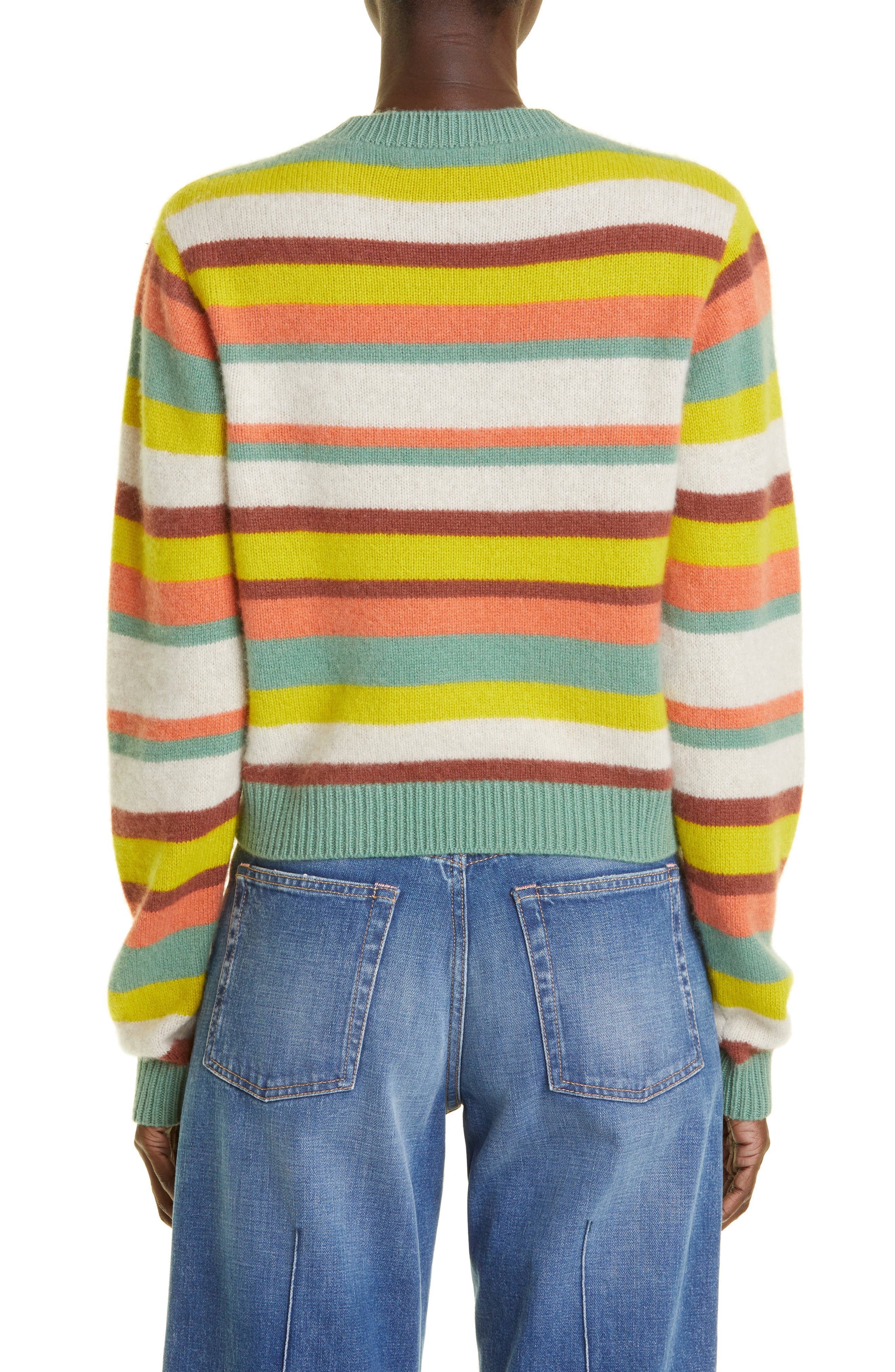The Elder Statesman Prima Stripe Cashmere Sweater | Nordstrom