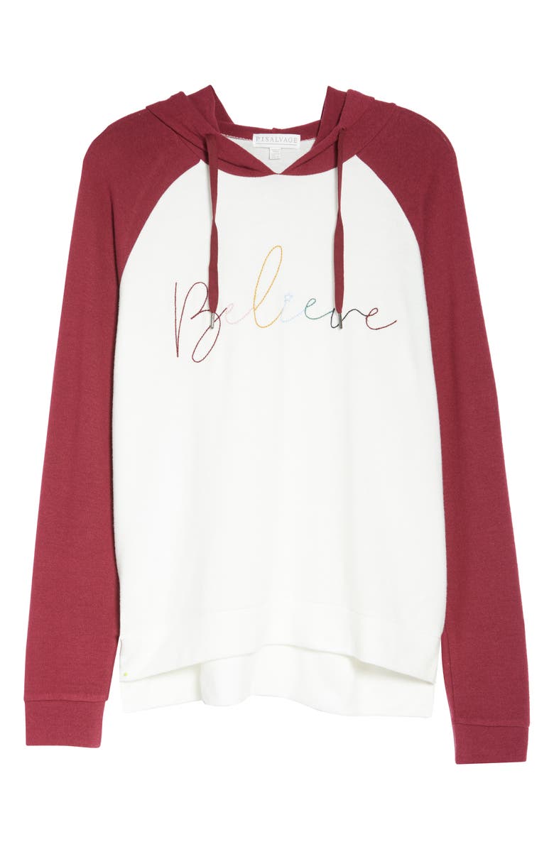 PJ Salvage Oh My Velour Peachy Jersey Hoodie | Nordstromrack